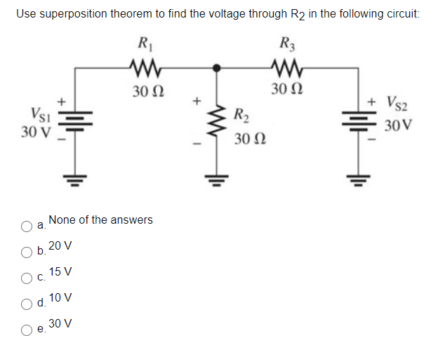 Solved For the following circuit, determine Vth or Vab | Chegg.com