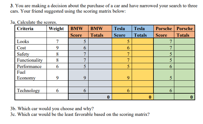Solved 3. You are making a decision about the purchase of a | Chegg.com