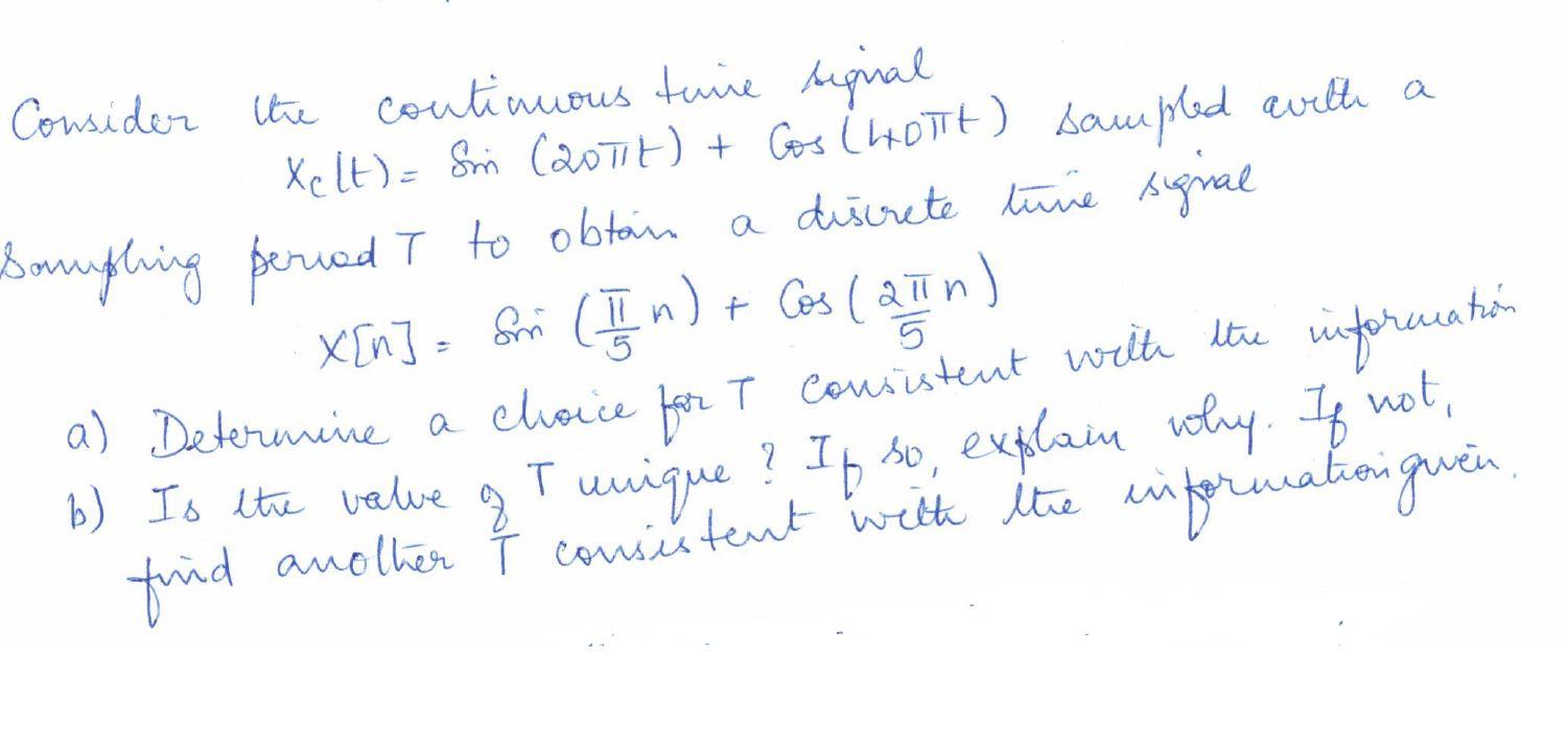 Solved Consider the continuous tune signal Xelt) - Smi | Chegg.com