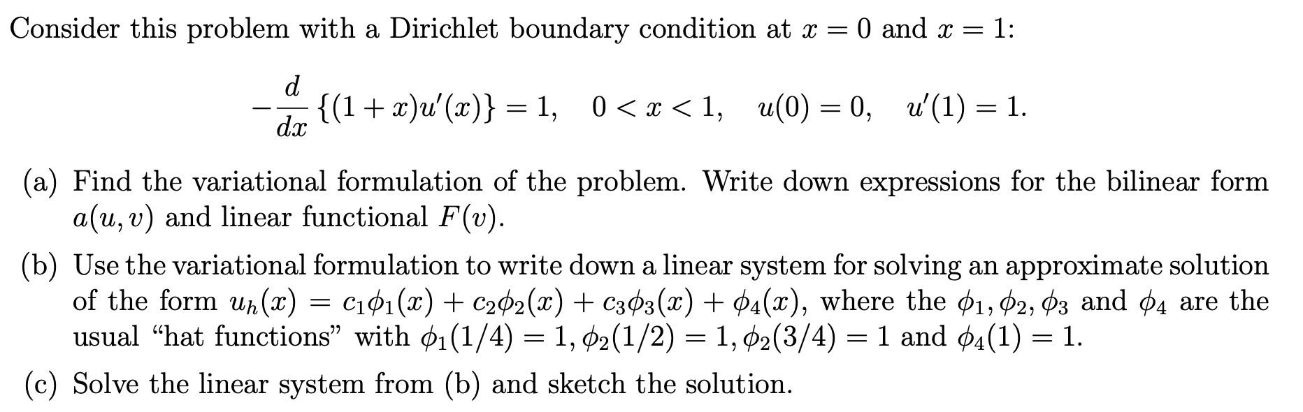 Solved Consider this problem with a Dirichlet boundary | Chegg.com