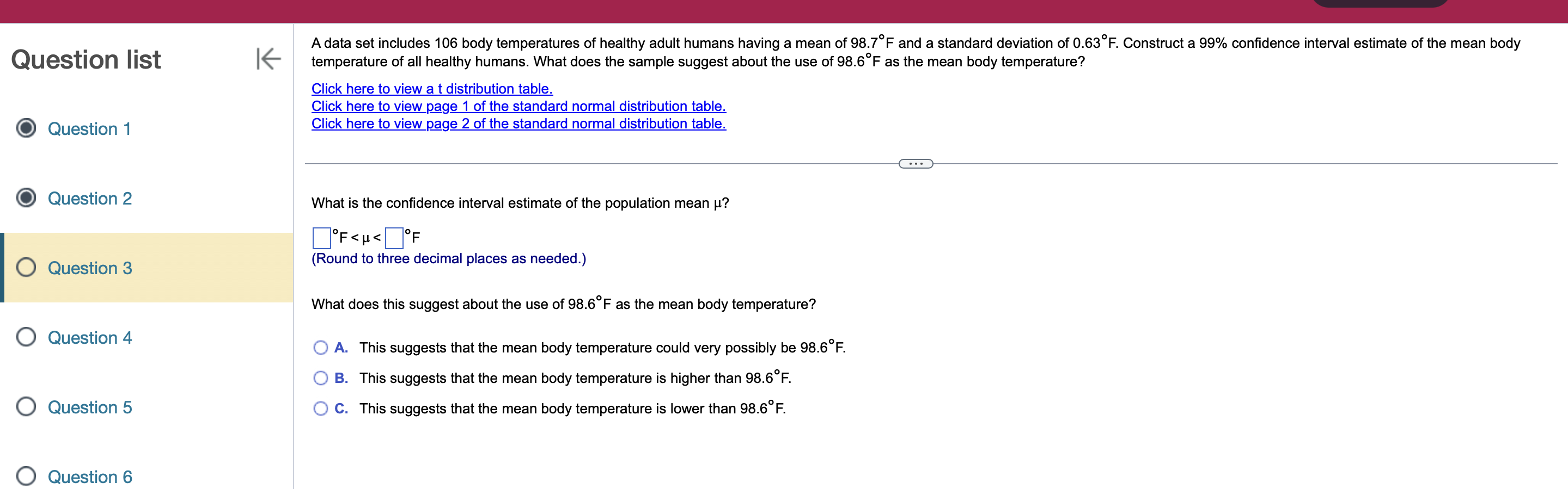 Solved Question list Question 1 Question 2 Question 3 | Chegg.com