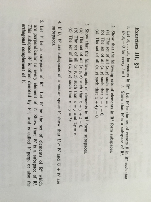 Solved Exercises 1, §3 1. Find A A for each of the following | Chegg.com