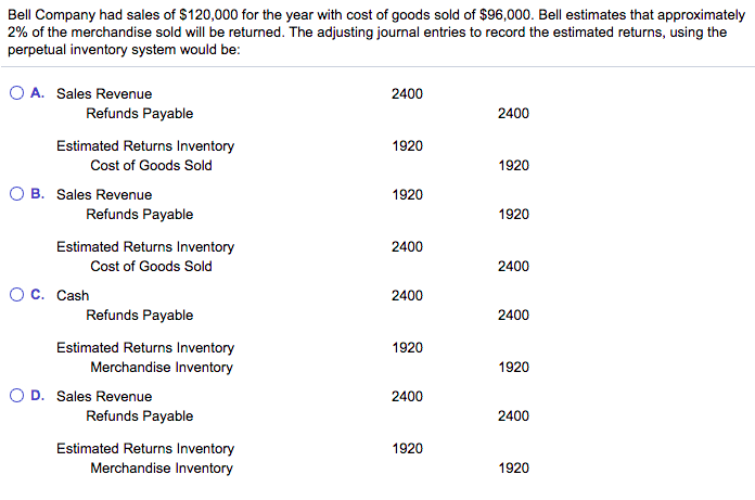 Solved Bell Company had sales of $120,000 for the year with | Chegg.com