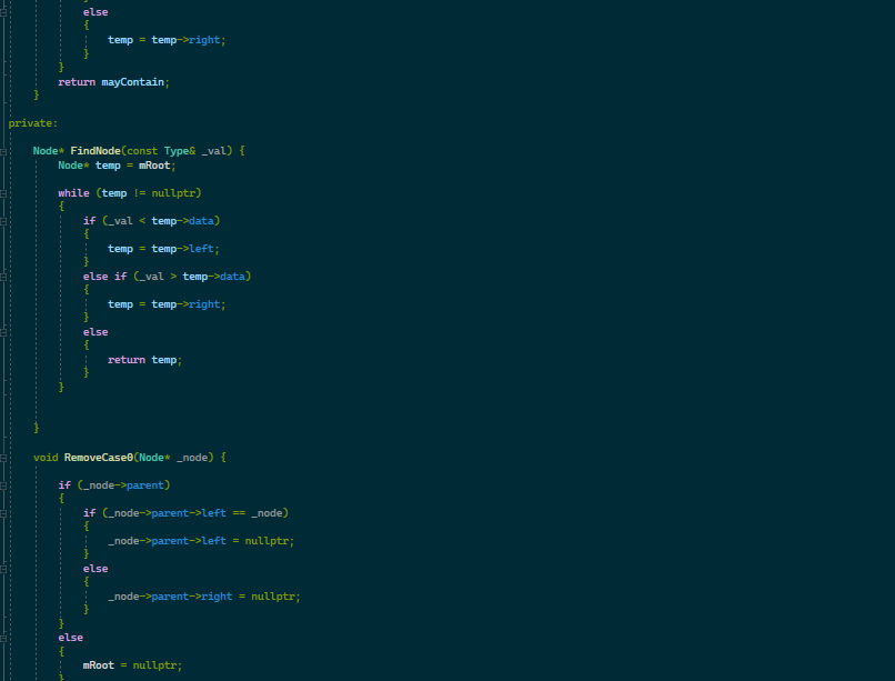 Solved right = nullptr; \} parent = _parent; // Data menbers | Chegg.com