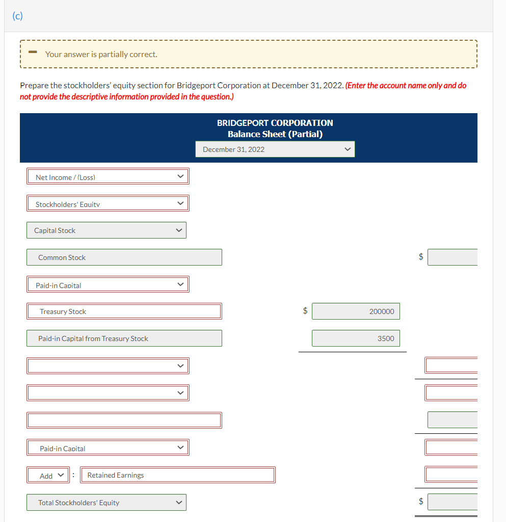 Solved Bridgeport Corporation had the following | Chegg.com