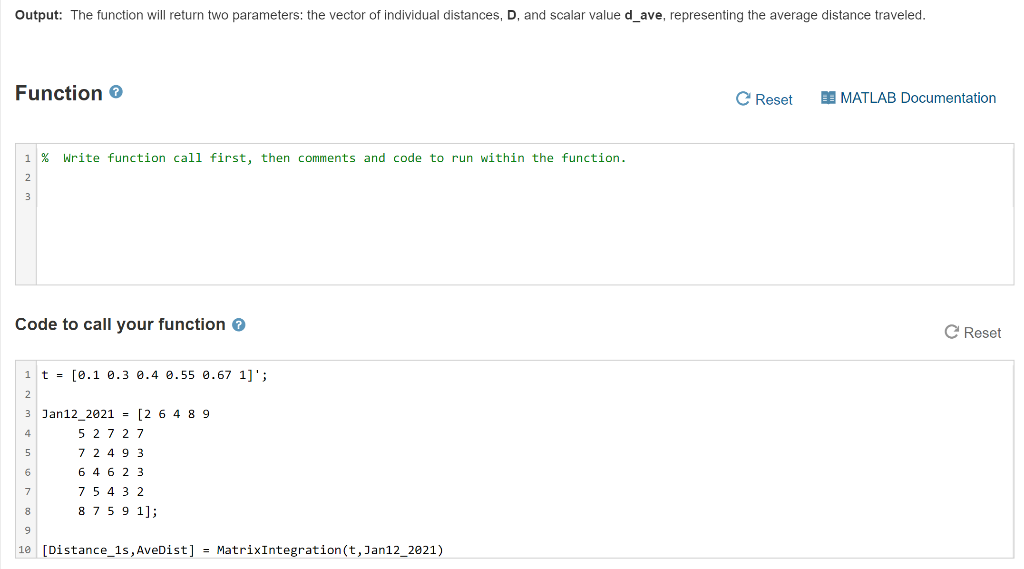 Solved 3.6 Integrating data in matrices with trapz O | Chegg.com