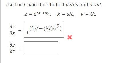Solved Use the Chain Rule to find ∂z/∂s and ∂z/∂t. | Chegg.com