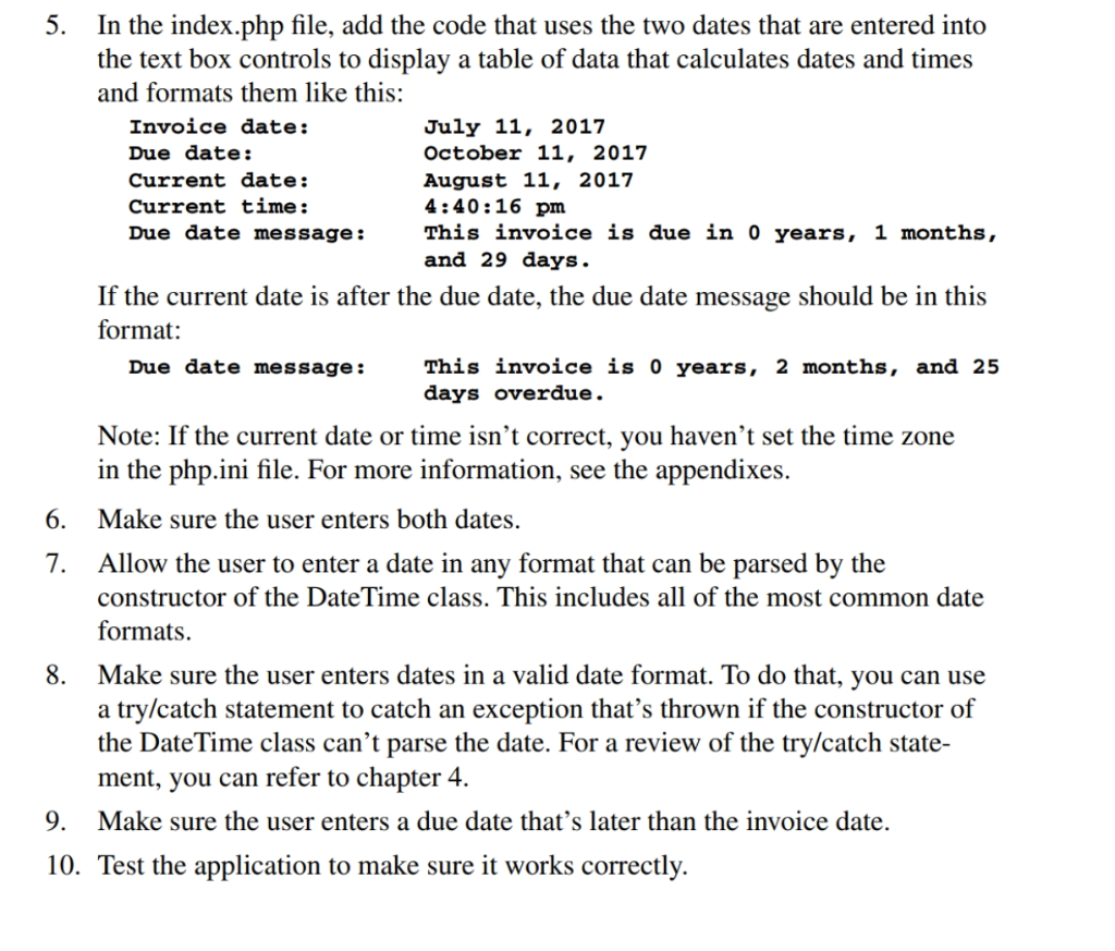 Solved In this exercise, you can write the PHP code that | Chegg.com