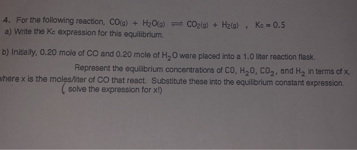 Solved write the kc expression for this | Chegg.com