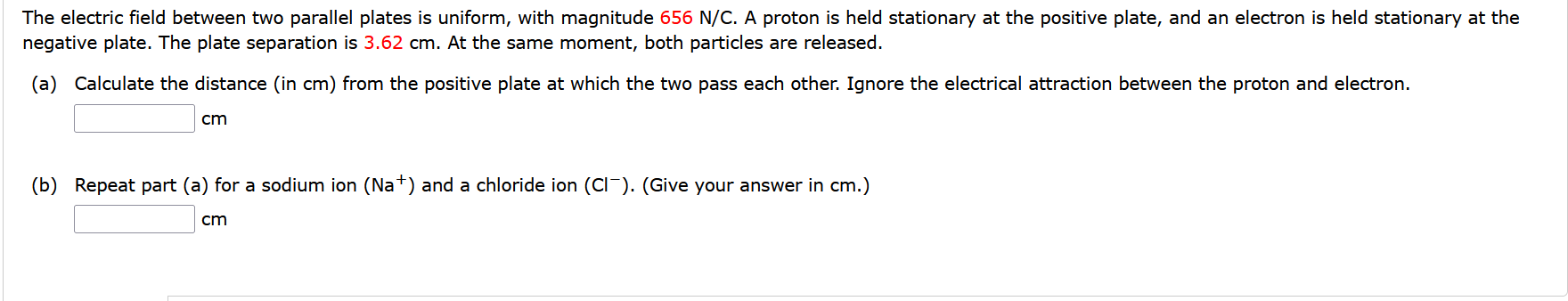 Solved The electric field between two parallel plates is | Chegg.com