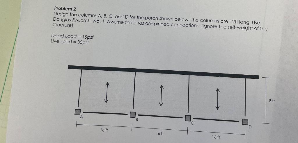 Solved Problem 2 Design the columns A, B, C, and D for the | Chegg.com