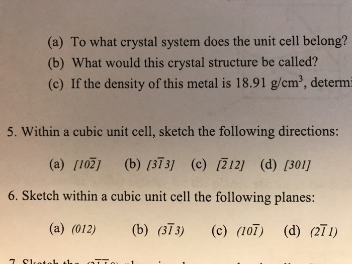 Solved Within a cubic unit cell, sketch the following | Chegg.com