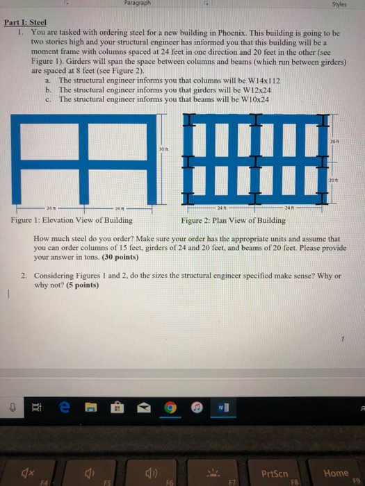 Solved Paragraph Styles Part I: Steel 1. You are tasked with | Chegg.com