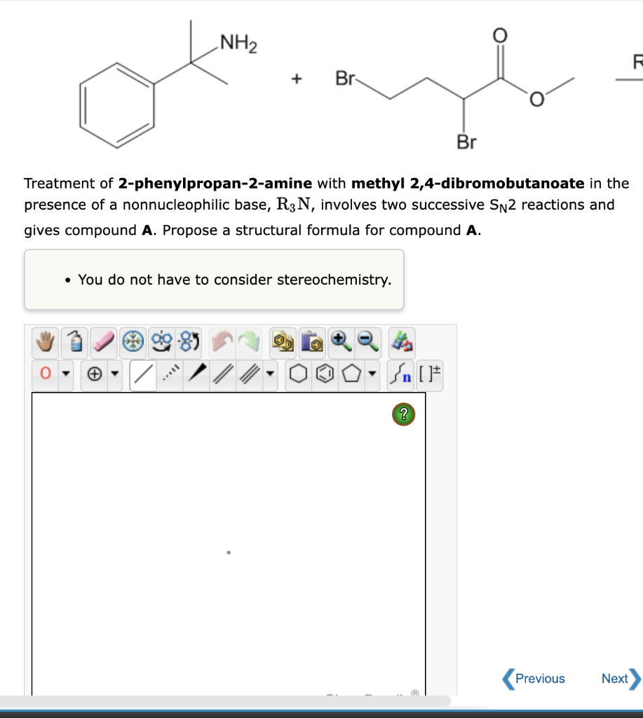 Solved Treatment of 2-phenylpropan-2-amine with methyl | Chegg.com