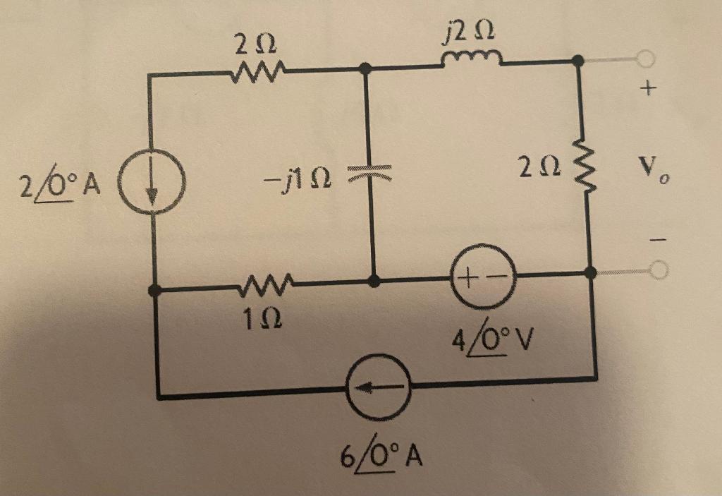 Solved Problem 1: Find Vo using Mesh Analysis and Nodal | Chegg.com