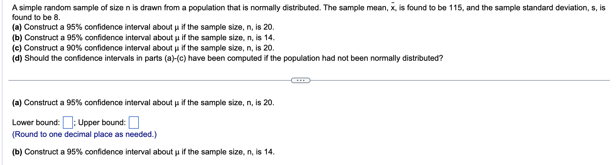 Solved A simple random sample of size n is drawn from a | Chegg.com