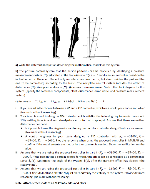 Solved The human bipedal posture is intrinsically unstable. | Chegg.com