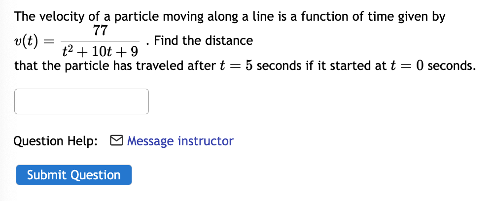 Solved The velocity of a particle moving along a line is a | Chegg.com