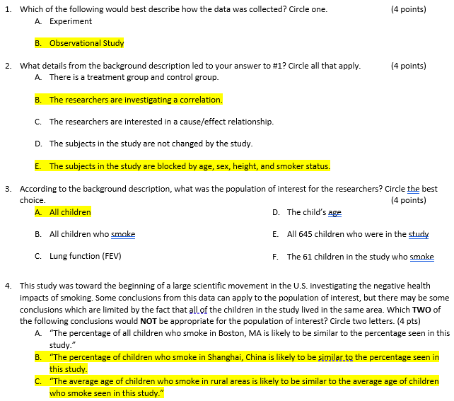 Solved 1. Which of the following would best describe how the | Chegg.com