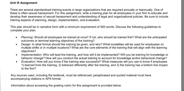 Solved Unit VI Assignment There are several standardized | Chegg.com