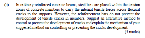 Solved (6) In ordinary reinforced concrete beams, steel bars | Chegg.com