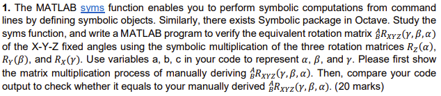The Matlab Syms Function Enables You To Perform