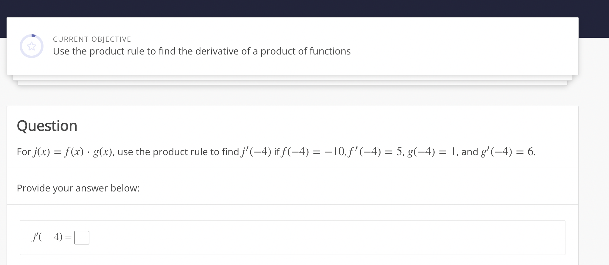 Solved CURRENT OBJECTIVE Use the product rule to find the | Chegg.com