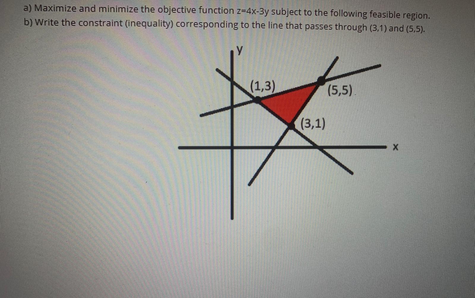 Solved a) Maximize and minimize the objective function | Chegg.com