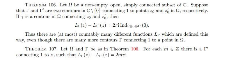 Solved How do I prove theorem 107 using theorem 106? L_gamma | Chegg.com
