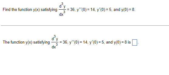 Solved Find the function y(x) satisfying | Chegg.com