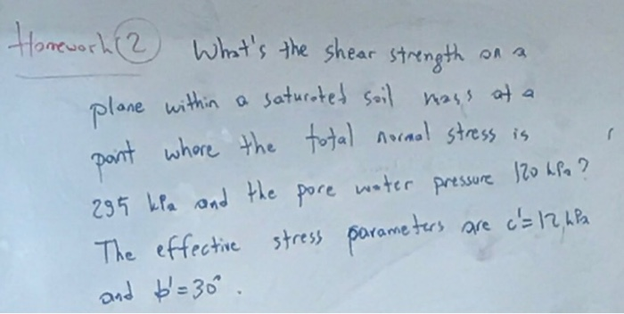 Solved Soil Mechanics question: | Chegg.com Solved Soil Mechanics question: | Chegg.com