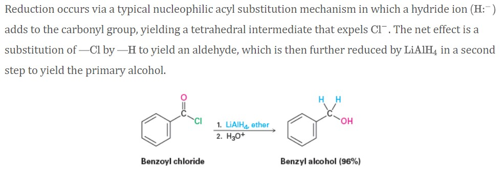 Solved Reduction occurs via a typical nucleophilic acyl | Chegg.com