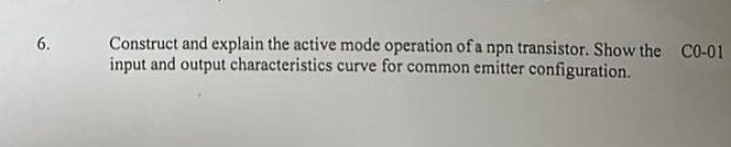 Solved Construct and explain the active mode operation of a | Chegg.com