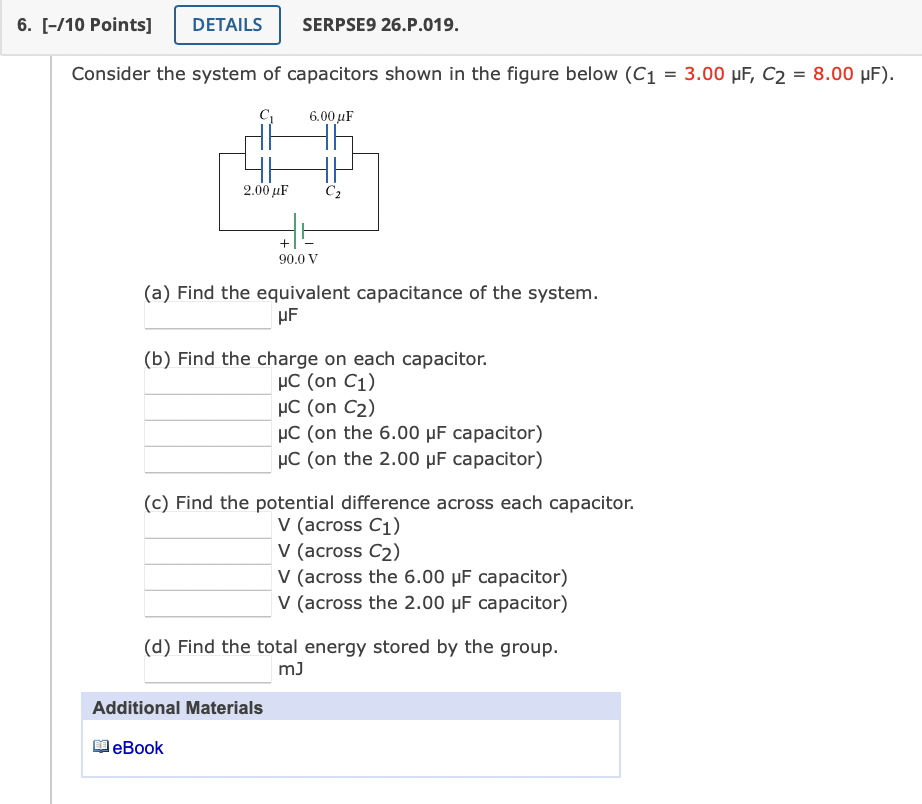 Solved Consider the system of capacitors shown in the figure | Chegg.com