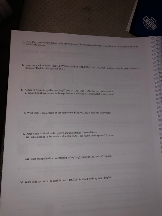 Experiment 24 Prelaboratory Assignment A Rate Law and | Chegg.com