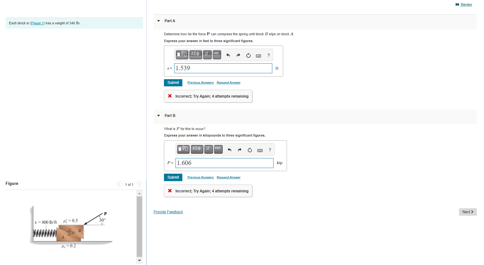 Solved - u Review Part A Each block in (Figure 1) has a | Chegg.com