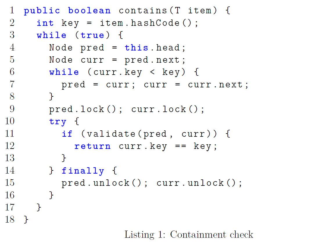 Listing 1: Containment check In listing 1 , two | Chegg.com
