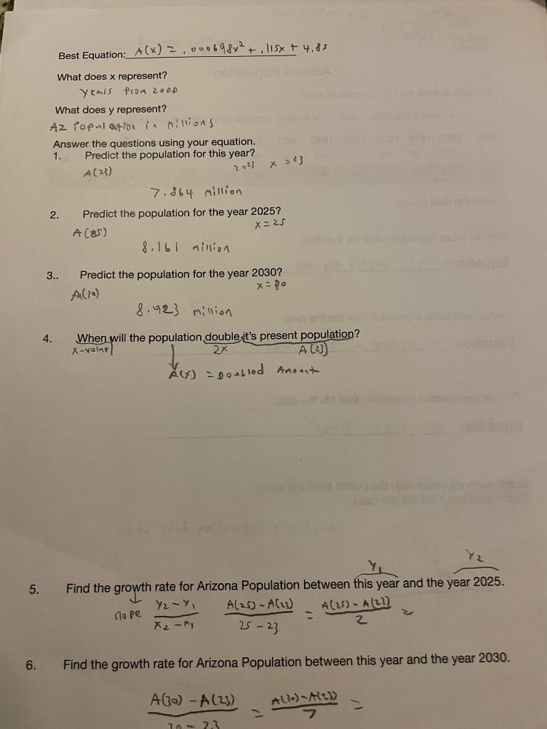 Solved Answer the questions using your equation. 1. Predict | Chegg.com