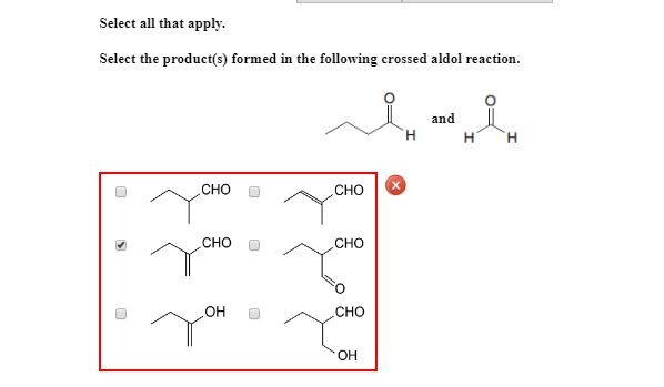Solved Select all that apply. Select the product(s) formed | Chegg.com