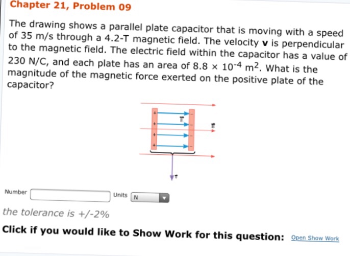 Solved The drawing shows a parallel plate capacitor that is | Chegg.com