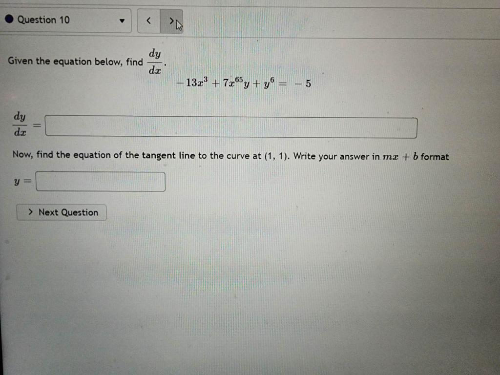 Solved Given the equation below, find dxdy. | Chegg.com