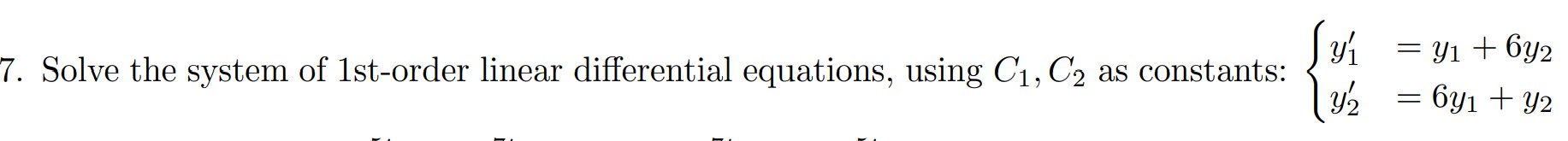 Solved . Solve the system of 1st-order linear differential | Chegg.com