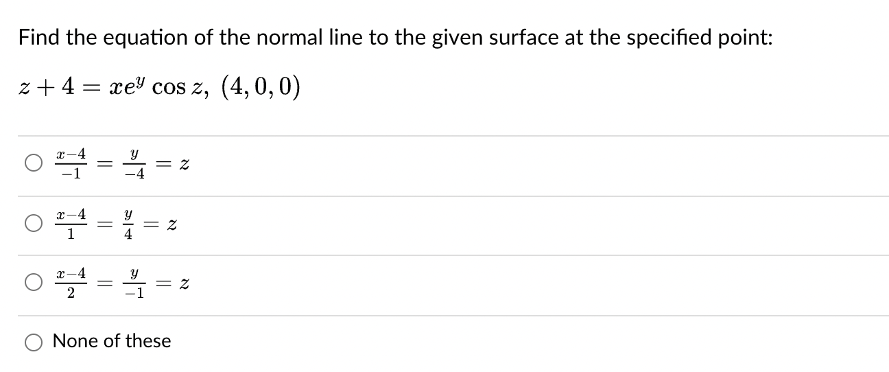 Solved Find the equation of the normal line to the given | Chegg.com