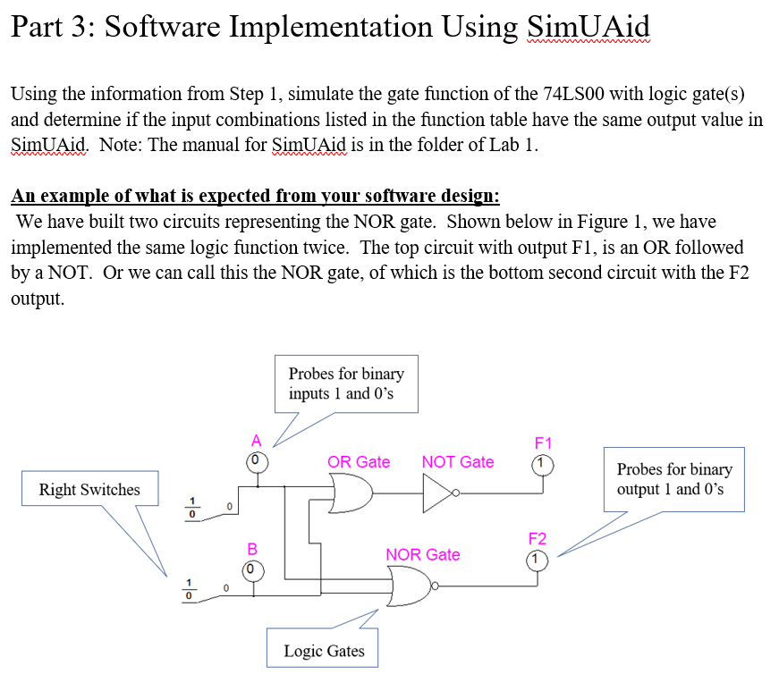Part 1: Getting Familiarized with the 74LSOO TTL Chip | Chegg.com