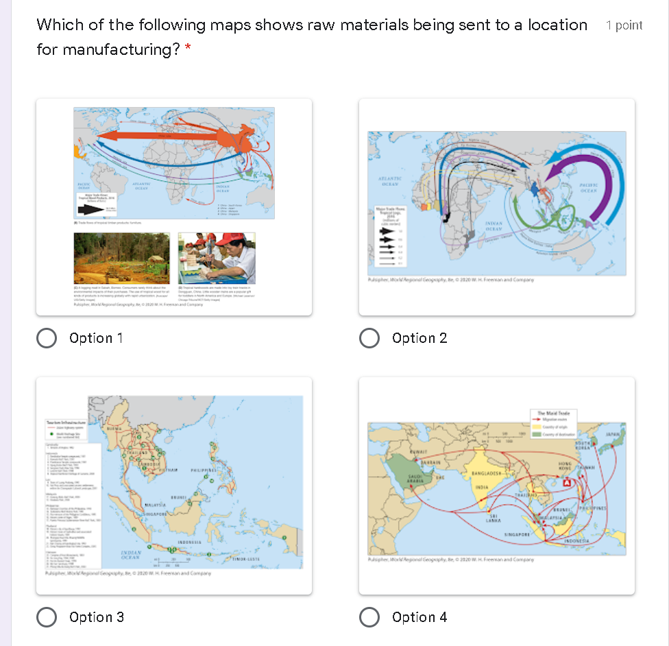 Solved 1 point Which of the following maps shows raw | Chegg.com