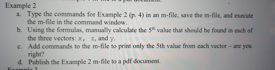 Solved Time (sec.) EXAMPLE 2: Problem: Plot the values of | Chegg.com