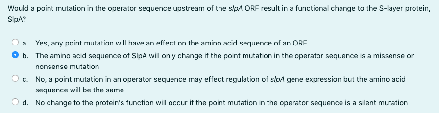 Solved Would a point mutation in the operator sequence | Chegg.com