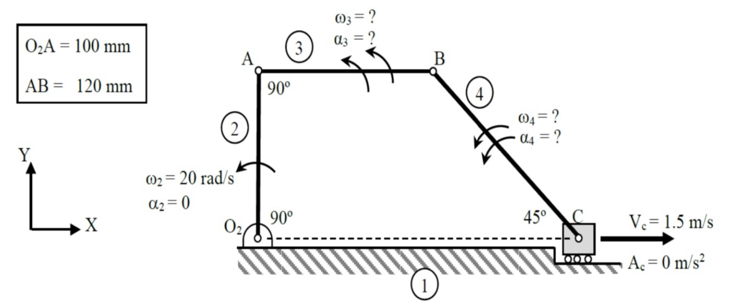 Solved Calculate the velocity vectors of points A and C in | Chegg.com