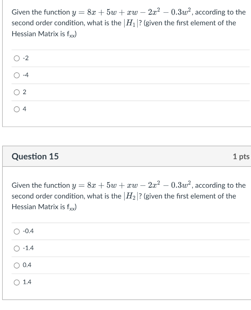 Solved 15b. according to the second order condition, what | Chegg.com