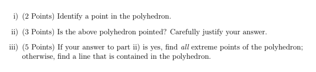 Solved Problem 4 (Extreme points of a polyhedron, 10 | Chegg.com
